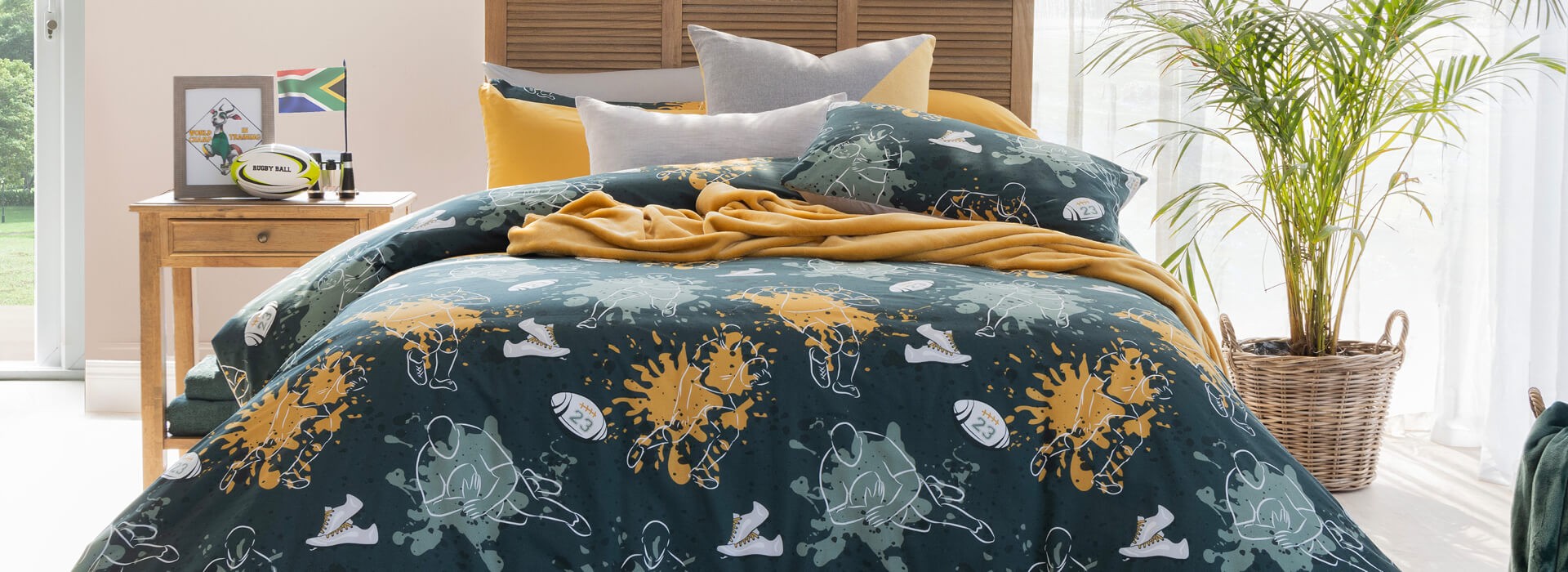 Shop Springboks-inspired Rugby Bedding | Volpes | Volpes