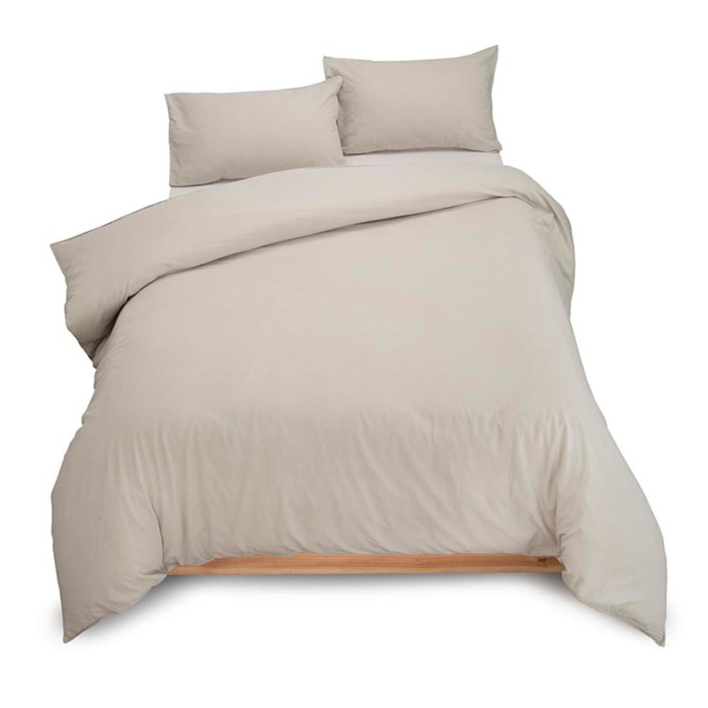 Natural Washed Cotton Duvet Cover Set | Volpes