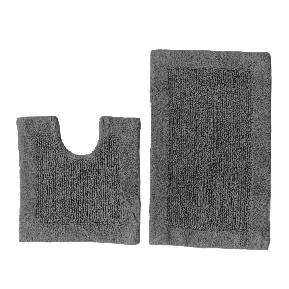 OLIVER CHARCOAL BATH RUG SET | Volpes