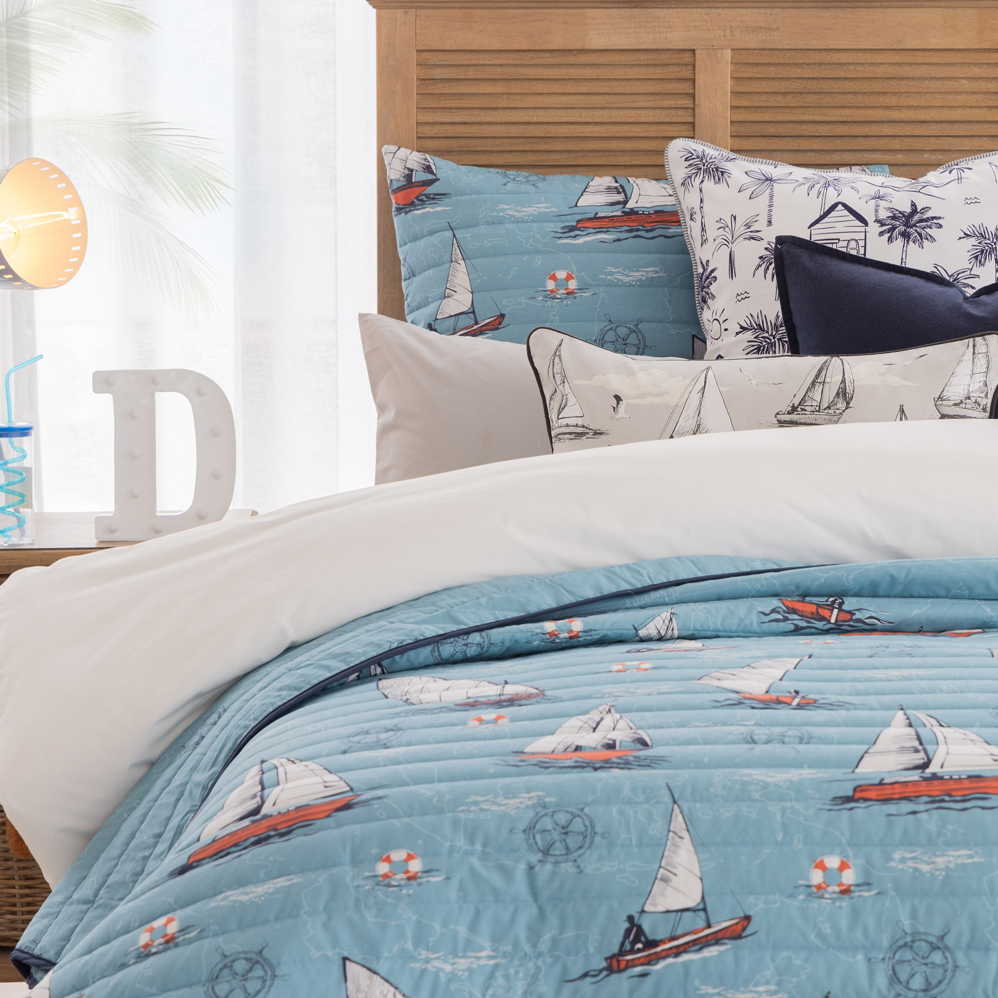 Toby Teal Quilt Set | Volpes