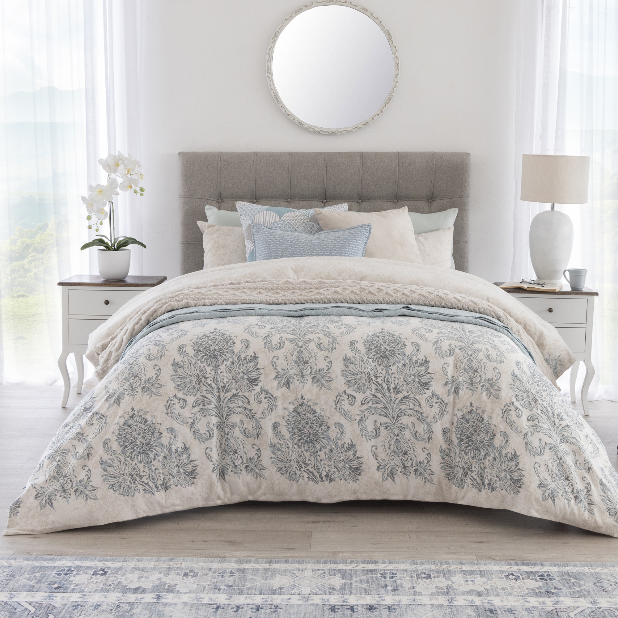 TIANA DUCK EGG DUVET COVER SET | Volpes