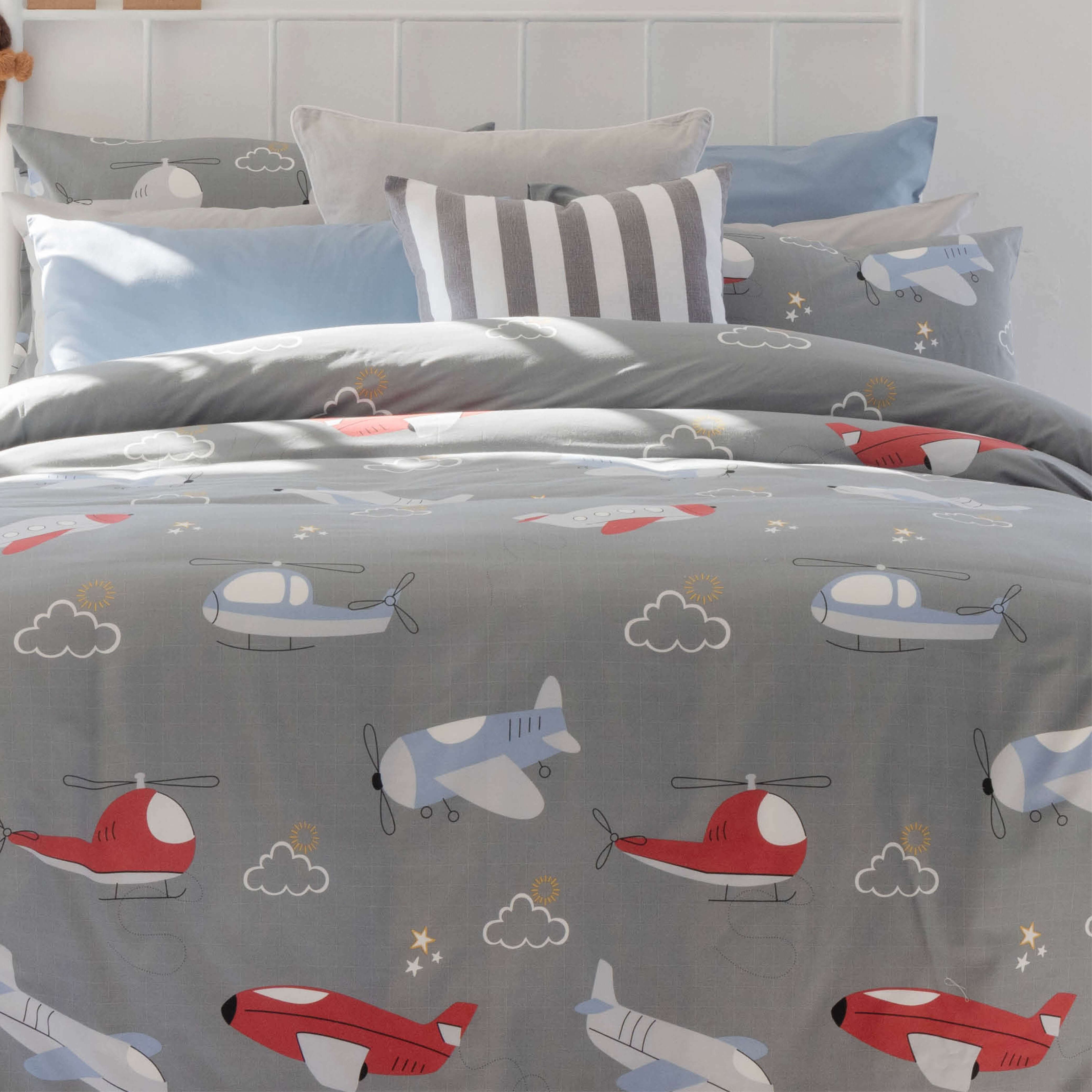 Jumbo Grey Duvet Cover Set | Volpes
