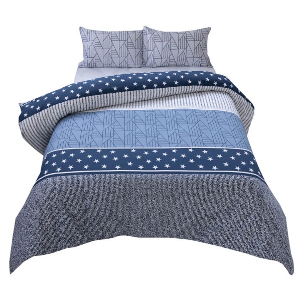 FINLEY BLUE DUVET COVER SET | Volpes
